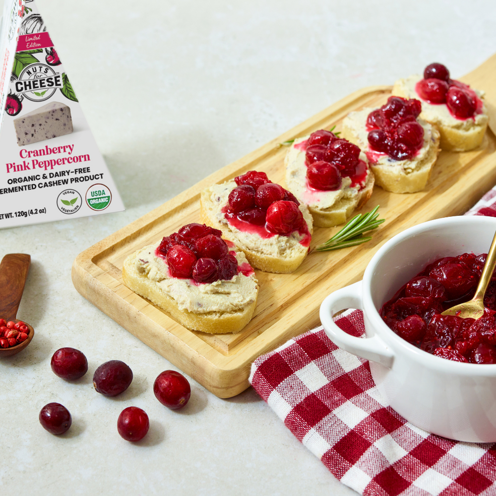 Cranberry Pink Peppercorn Dairy-Free Cheese | Nuts For Cheese™