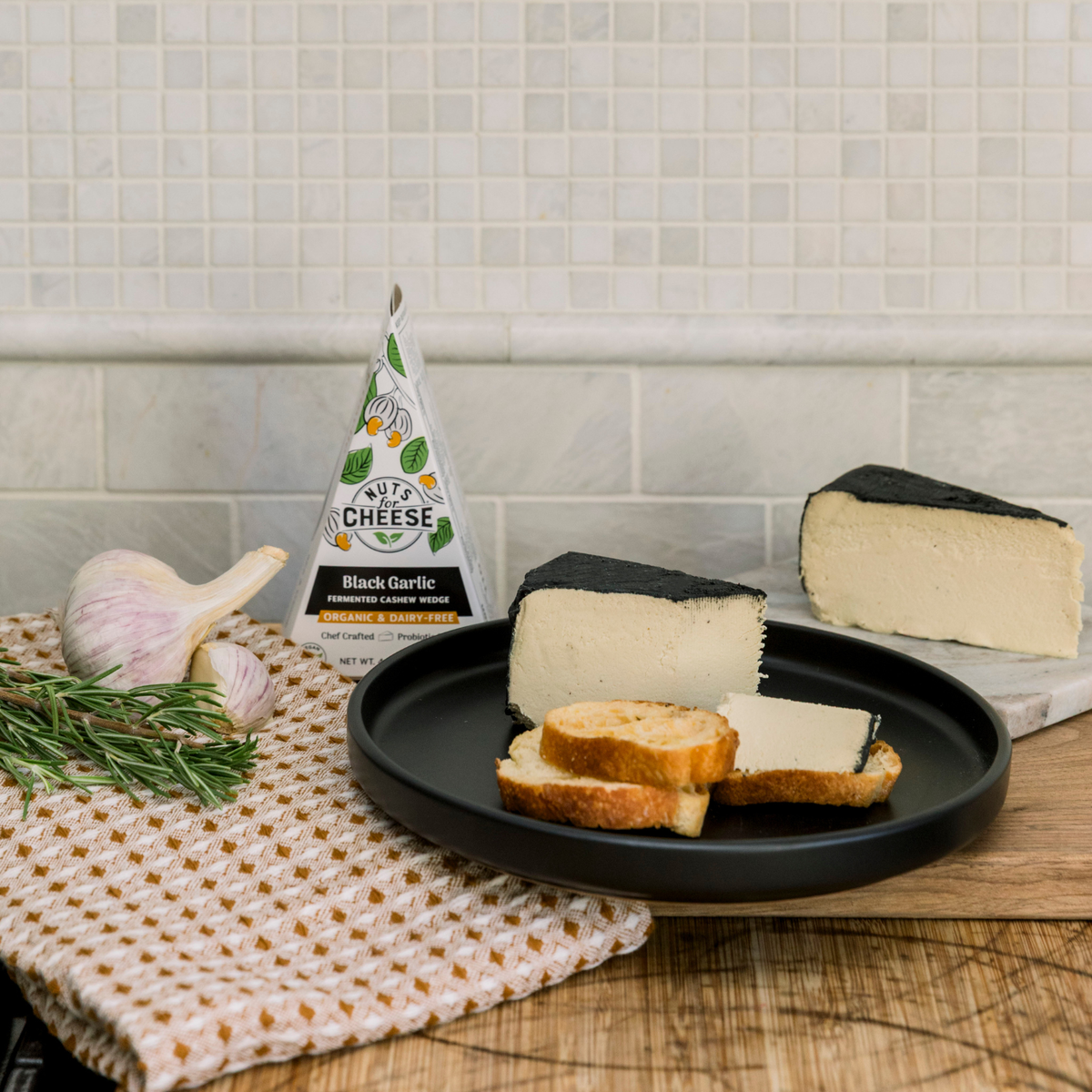 Black Garlic Dairy-Free Cheese | Nuts For Cheese™