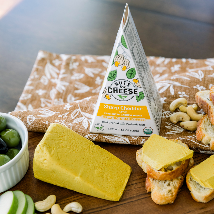 Sharp Cheddar Dairy-Free Cheese | Nuts For Cheese™